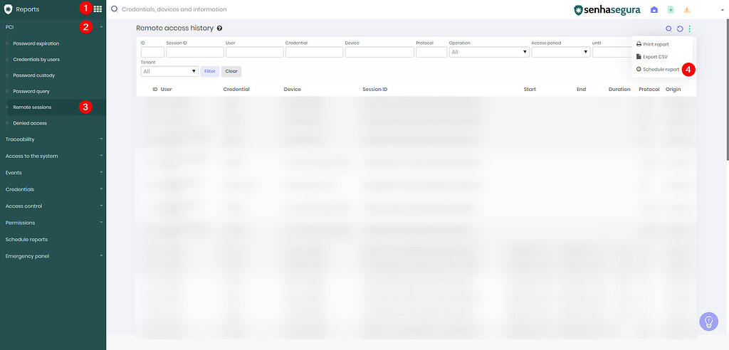 How To Create Remote Access Schedule Report Pam Core Segura Community