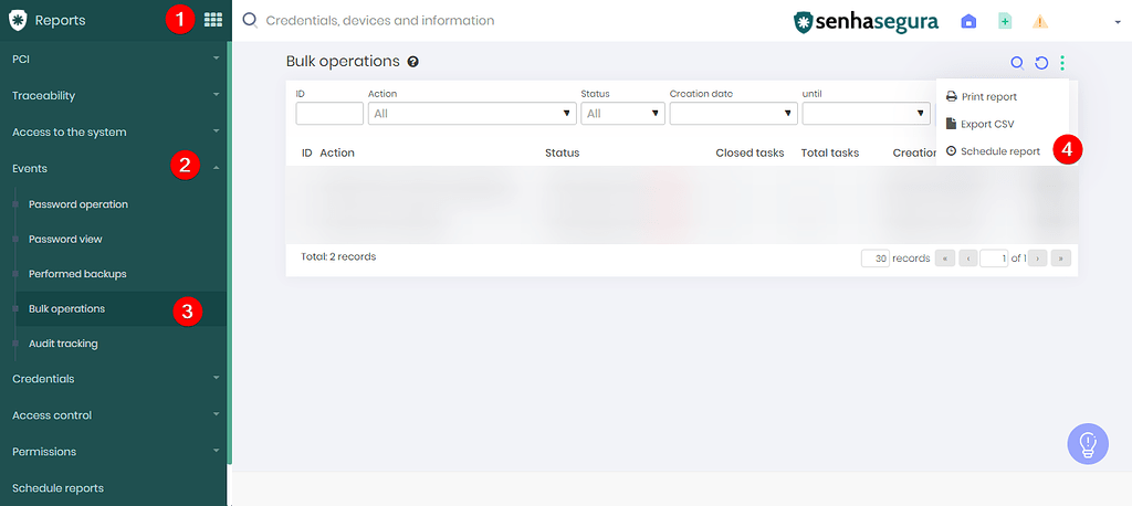 How To Create Bulk Operations Schedule Report Pam Core Segura Community