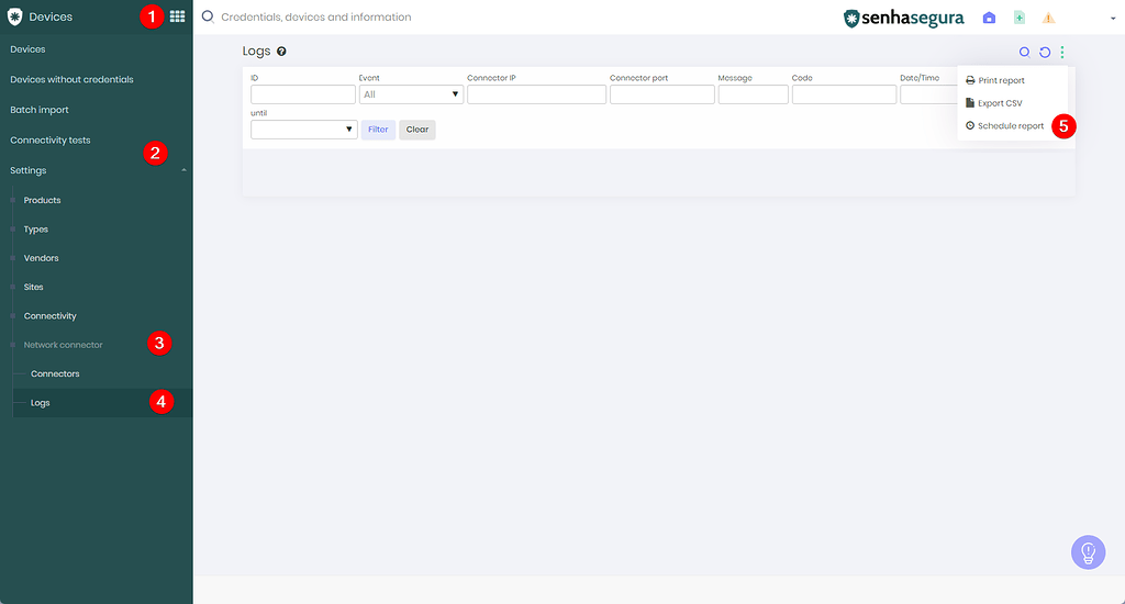 How to create device logs schedule report - PAM Core - Segura Community