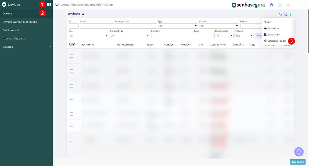 How to create a device schedule report - PAM Core - Segura Community