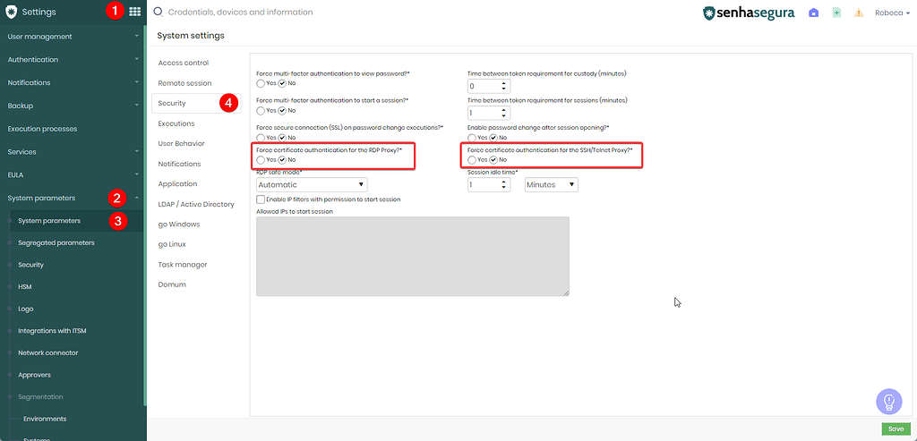 Force certificate authentication for the RDP Proxy and Telnet - PAM Core - Segura Community