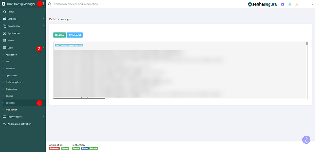 How To Check The Database Logs Pam Core Segura Community